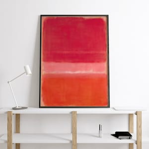 Mark Rothko Poster, Red and Pink Mark Rothko Reproduction Poster ...