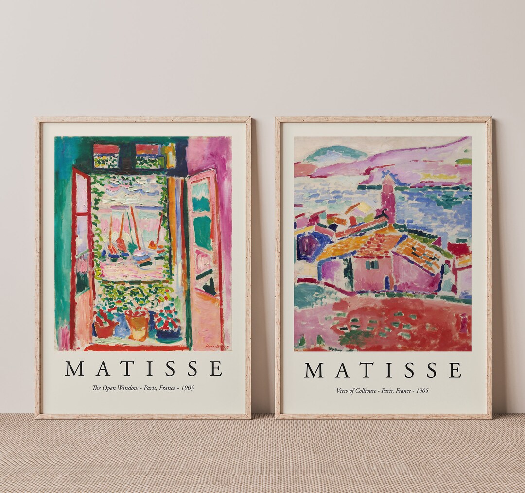 Set of 2 Henri Matisse Prints, Open Window Print, Gallery Wall Bundle ...