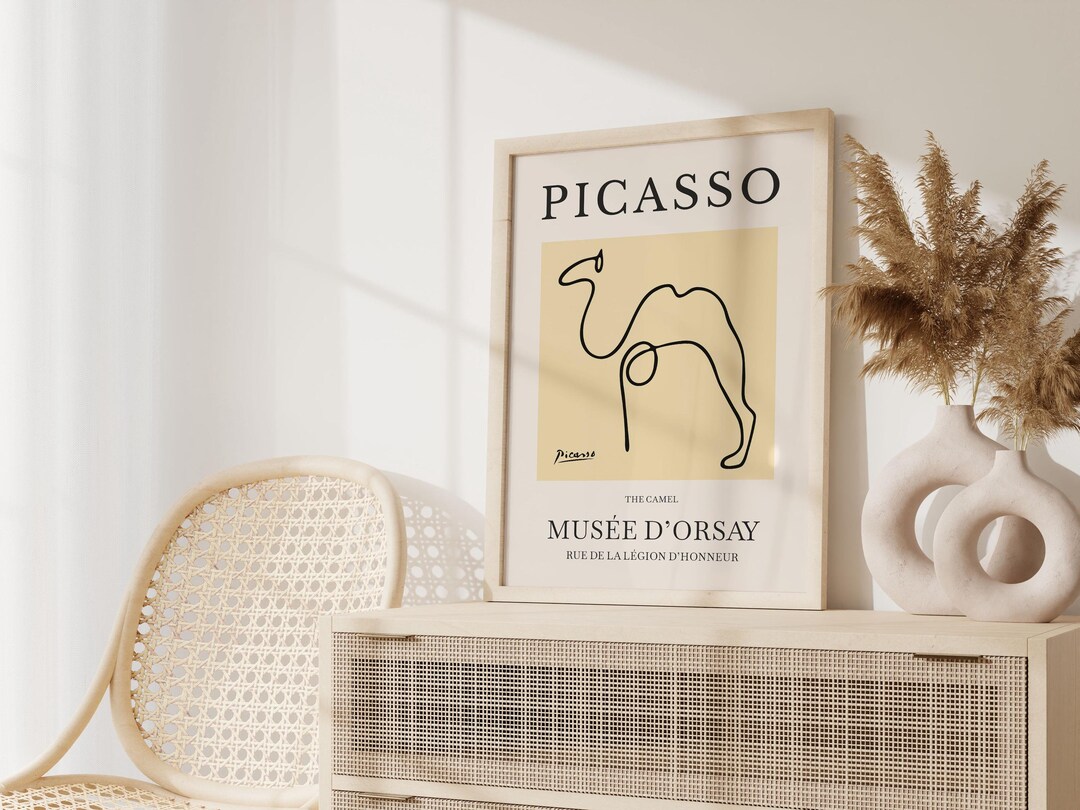 Beige Pablo Picasso Print, Pablo Picasso Camel Poster, Exhibition Print ...