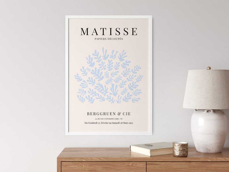 Matisse Print Set, Sky Bue Wall Art Set of 6, Picasso Poster, Dorm ...