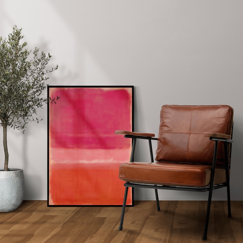 Mark Rothko Poster, Red and Pink Mark Rothko Reproduction Poster ...