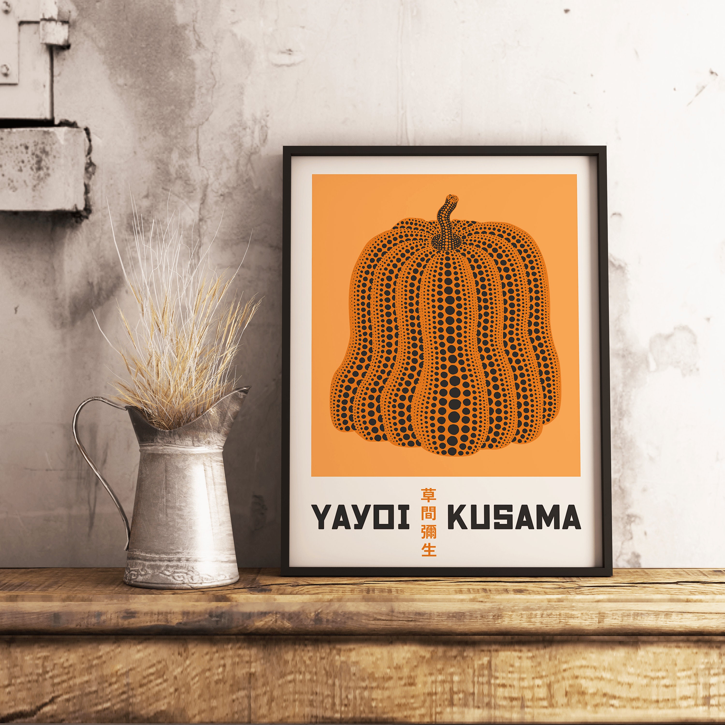 Yayoi Kusama Print Yayoi Kusama Poster Orange Dots Art - Etsy
