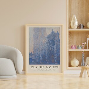 Blue Claude Monet Poster, Rouen Cathedral Art Print, House Wall Prints ...