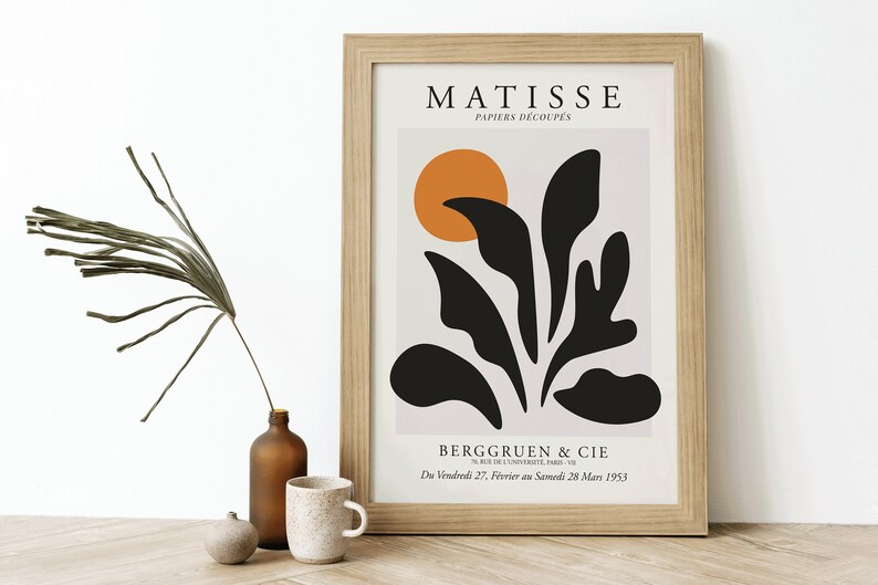 Henri Matisse Black and White Prints, Matisse Poster, Mid Century ...