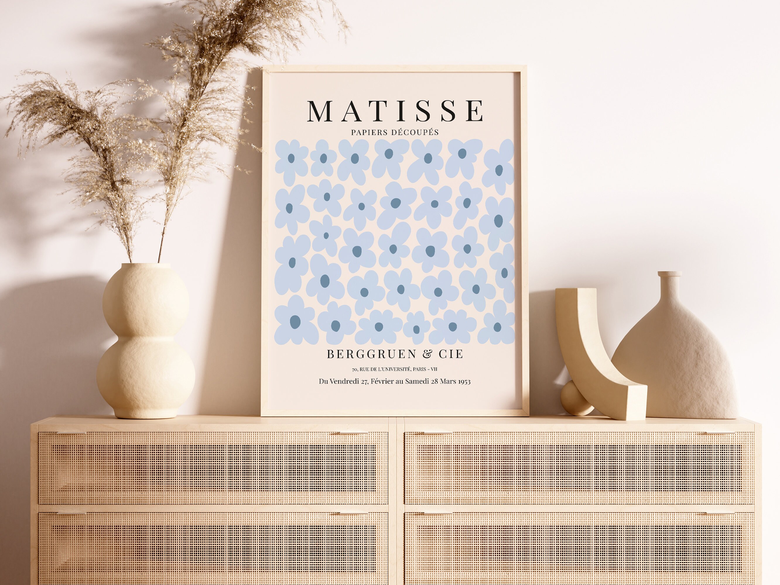 Matisse Print Set, Sky Bue Wall Art Set of 6, Picasso Poster, Dorm ...