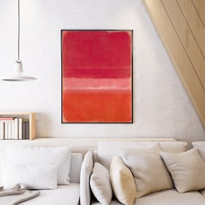 Mark Rothko Poster, Red and Pink Mark Rothko Reproduction Poster ...