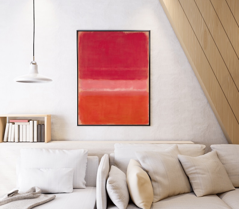 Mark Rothko Poster, Red and Pink Mark Rothko Reproduction Poster ...