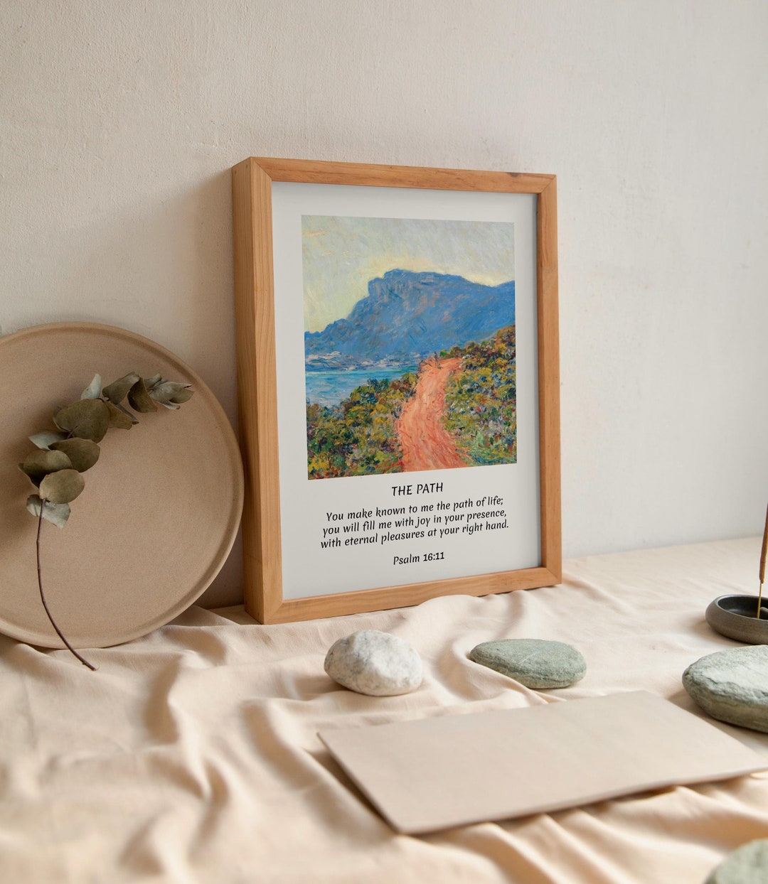 The Path, Psalm 16:11, Bible Verse Print, Christian Wall Art, Vintage ...
