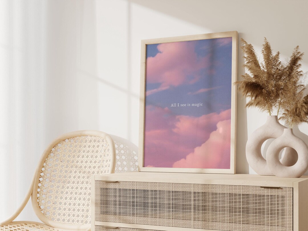All I See is Magic, Cute Colorful Quote Print, Preppy Wall Decor ...