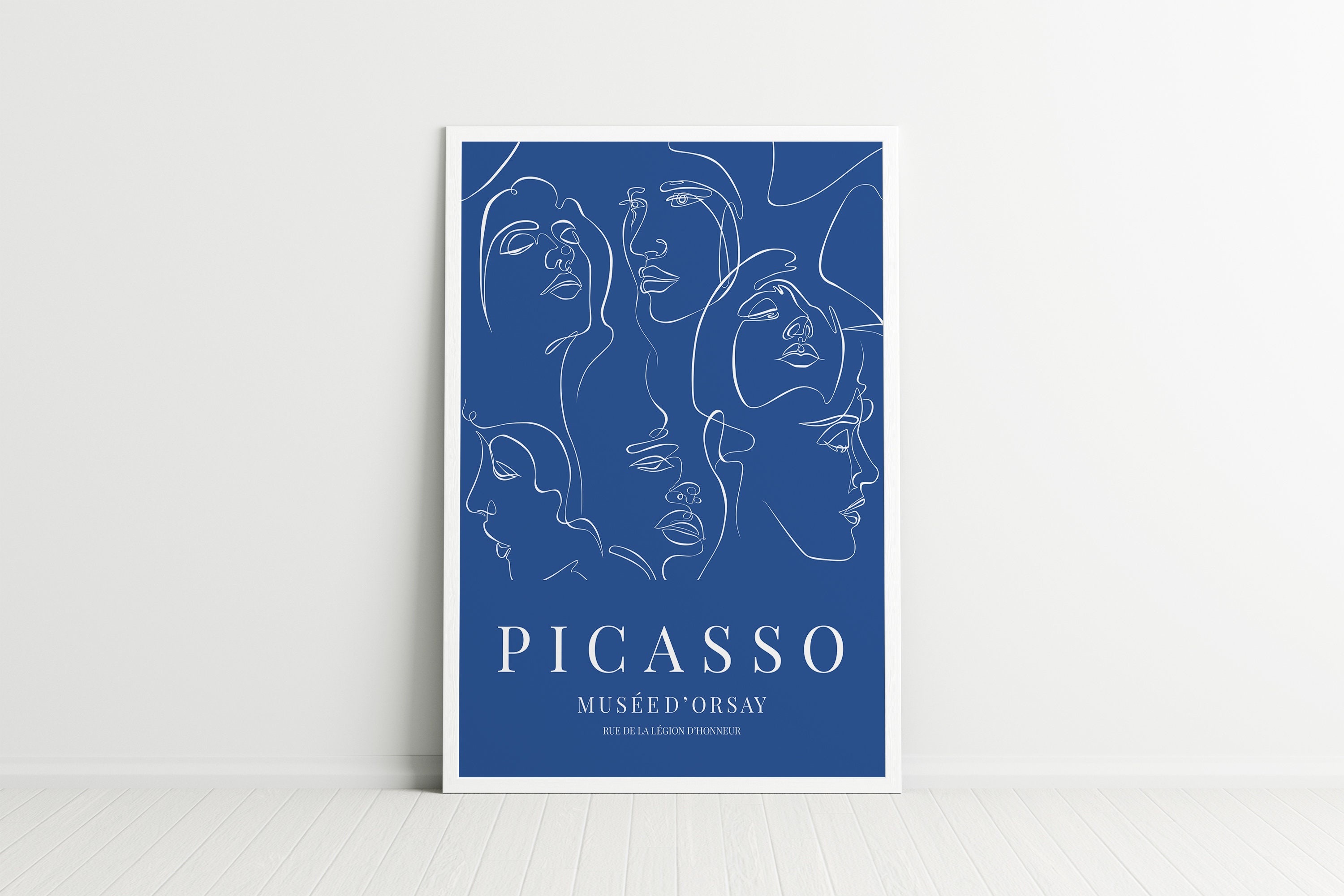 Navy Blue Henri Matisse Colorful Print Set of 3, Set of Matisse Wall Poster, 3 Piece Mid Century ...