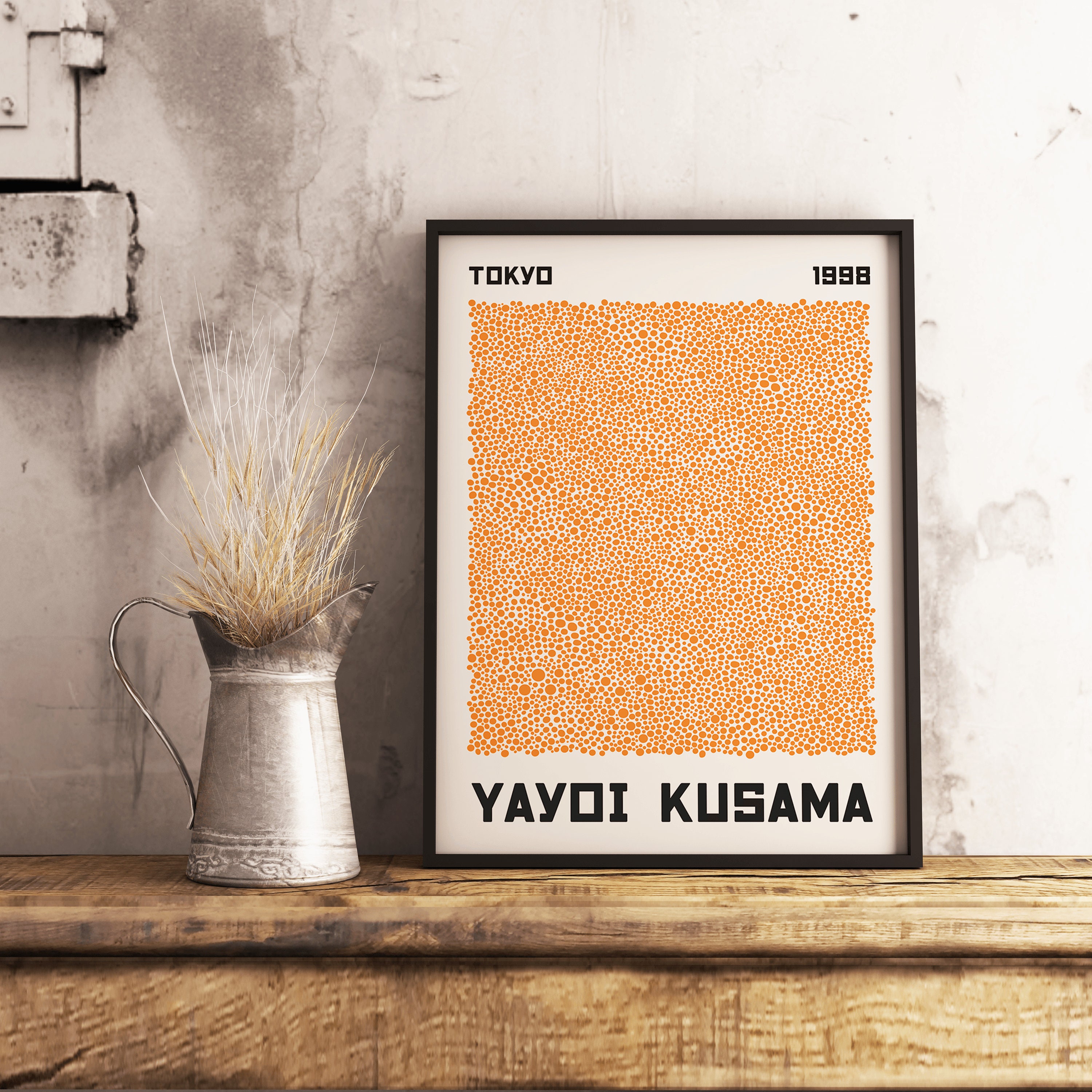 Yayoi Kusama Print Yayoi Kusama Poster Orange Dots Art - Etsy