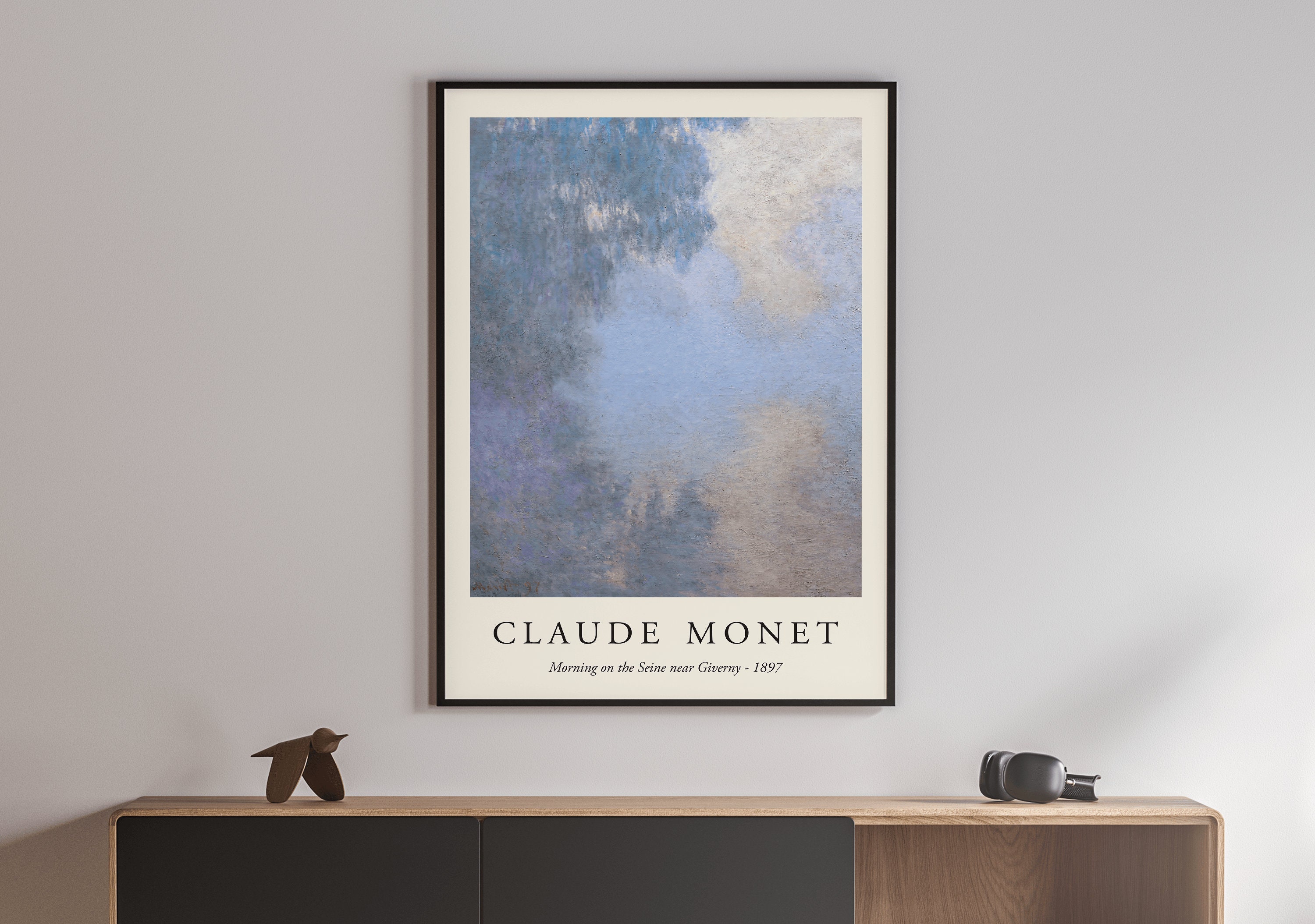 Sky Blue Claude Monet Set of 3 Monet Poster Set Modern Wall - Etsy