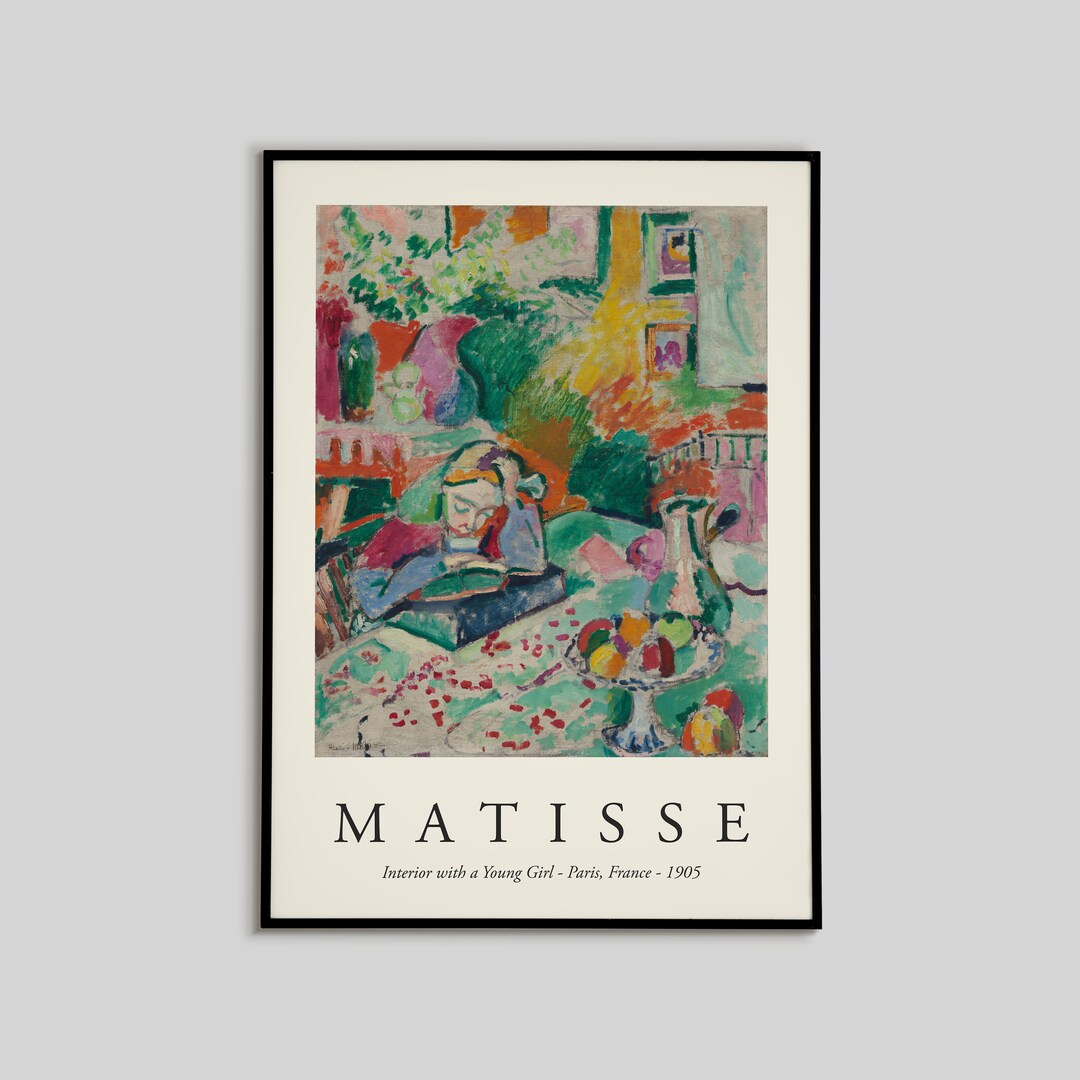 Henri Matisse Interior With A Young Girl Print Matisse - Etsy