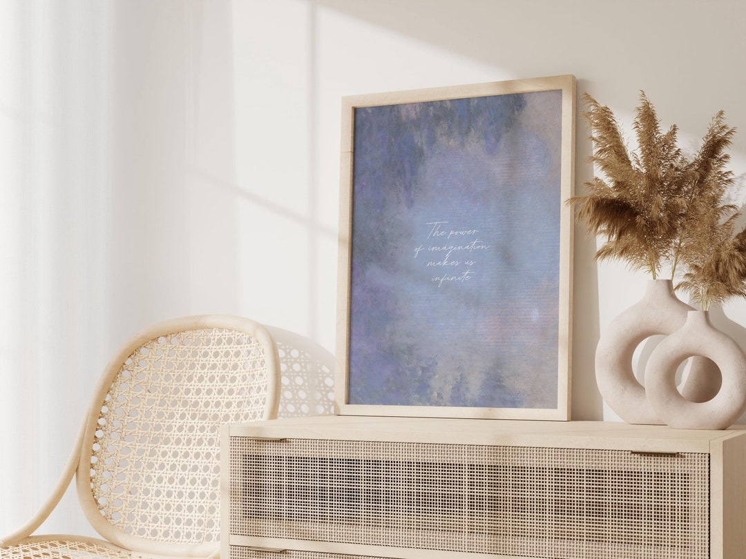 The Power of Imagination Quote Print, Preppy Wall Decor, Hallway Poster ...