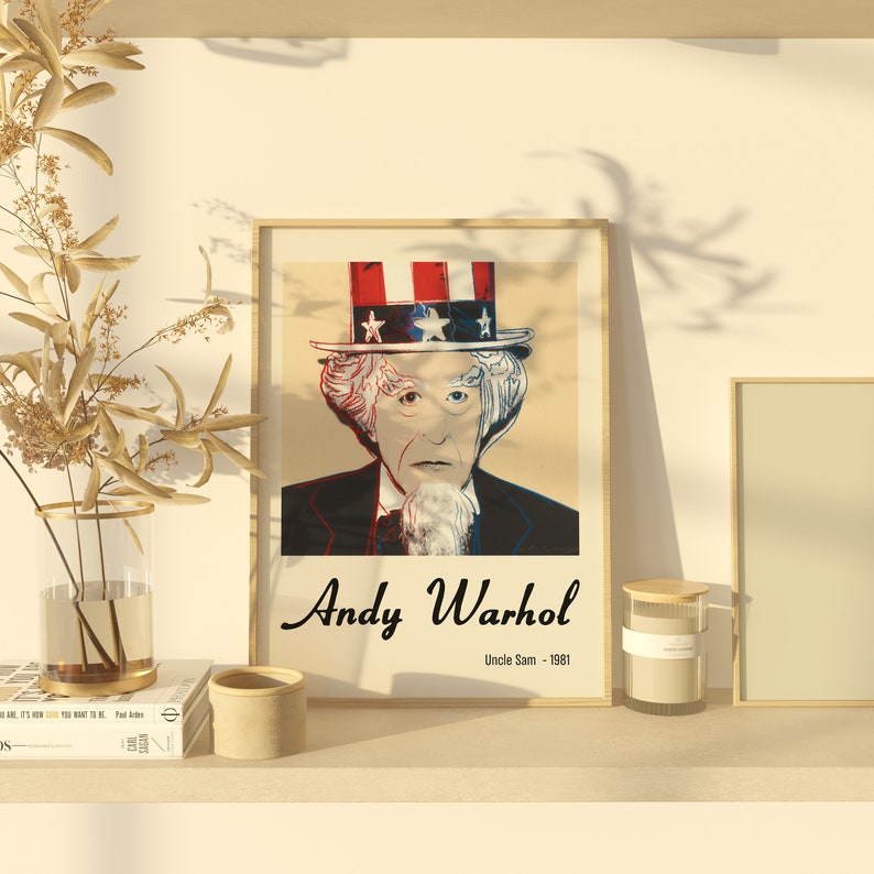 Andy Warhol Uncle Sam Print, Warhol Print, Pop Art Home Prints, Warhol ...