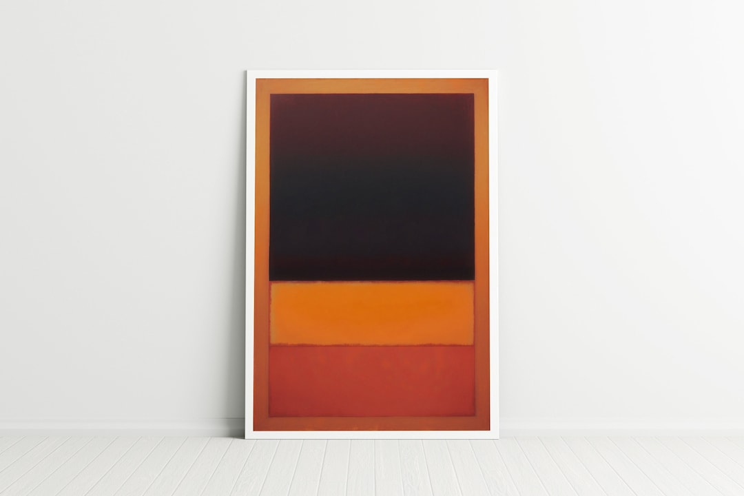 Orange Rothko Wall Art, Mark Rothko Print, Rothko Wall Art, Abstract ...