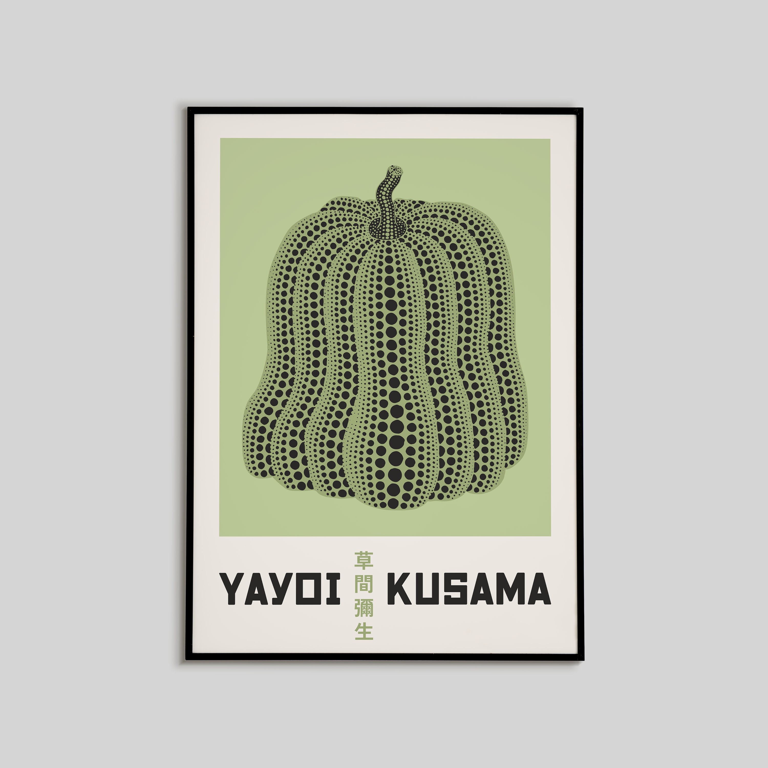 Yayoi Kusama Print Yayoi Kusama Poster Sage Green Dots Art - Etsy