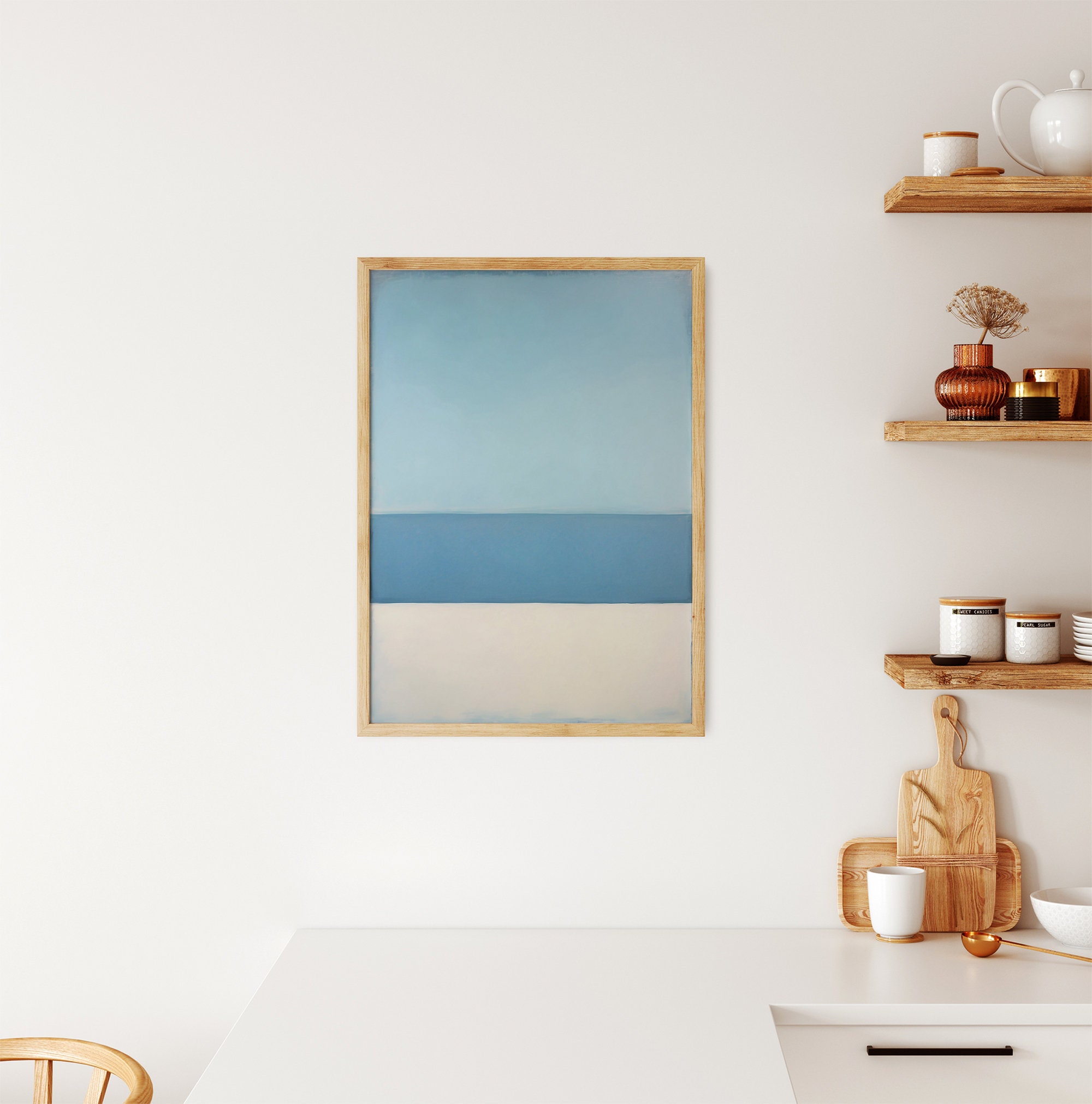 Mark Rothko Poster, Mark Rothko Sky Blue Retrospective Print ...