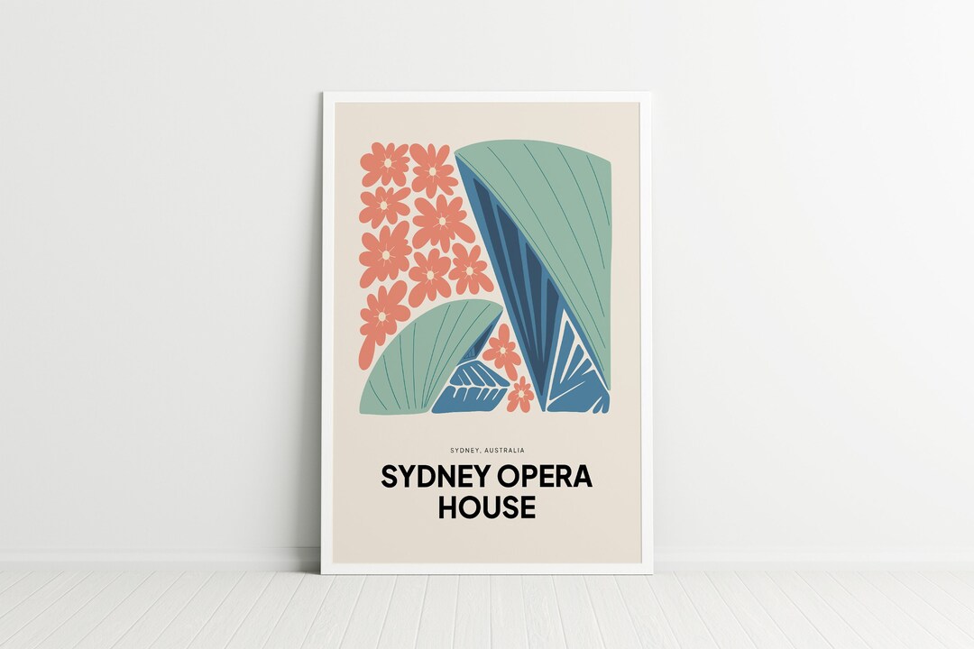 Sydney Opera House Print, Living Room Wall Art, Sydney Travel ...