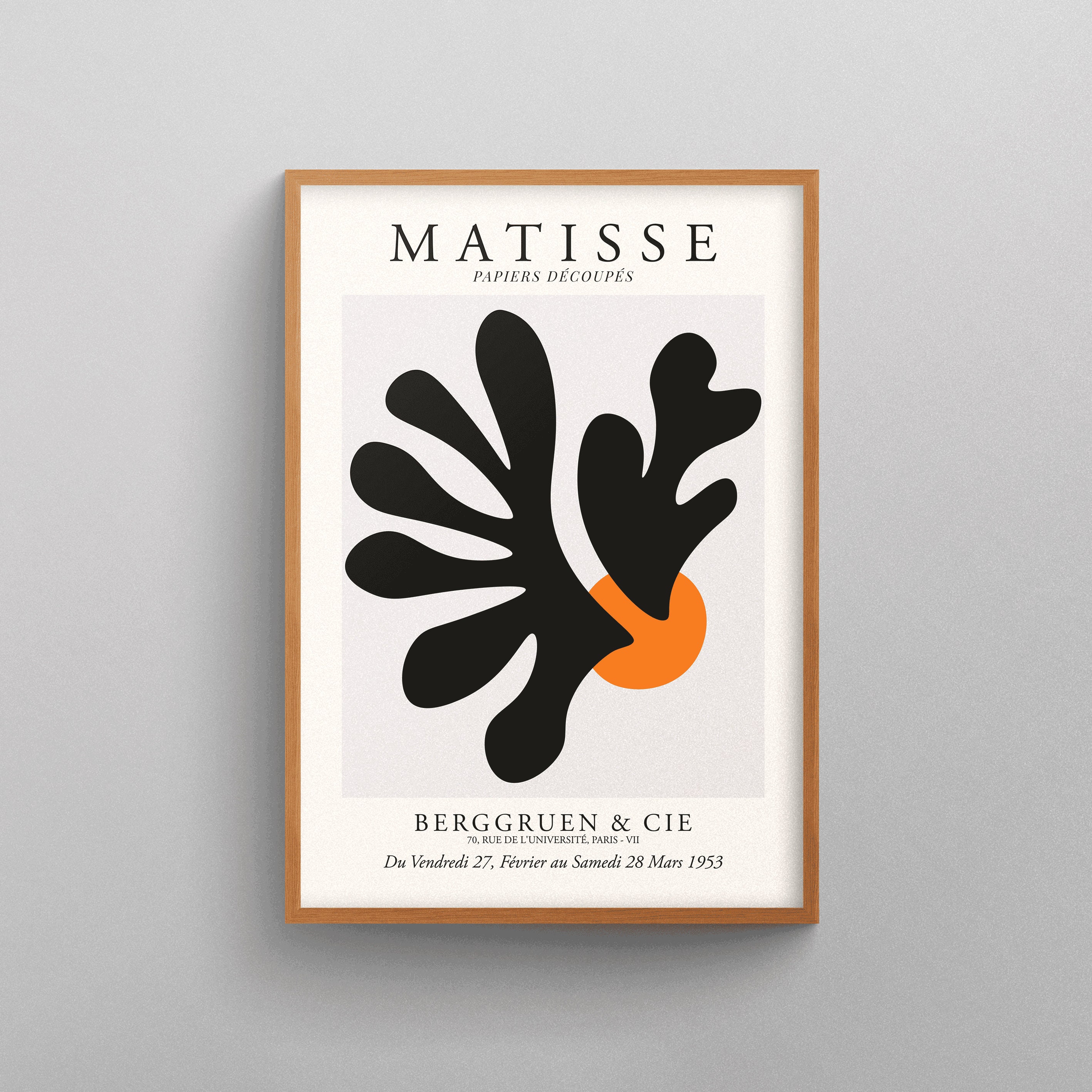 Matisse Print, Henri Matisse Black and Orange Poster, Mid Century ...