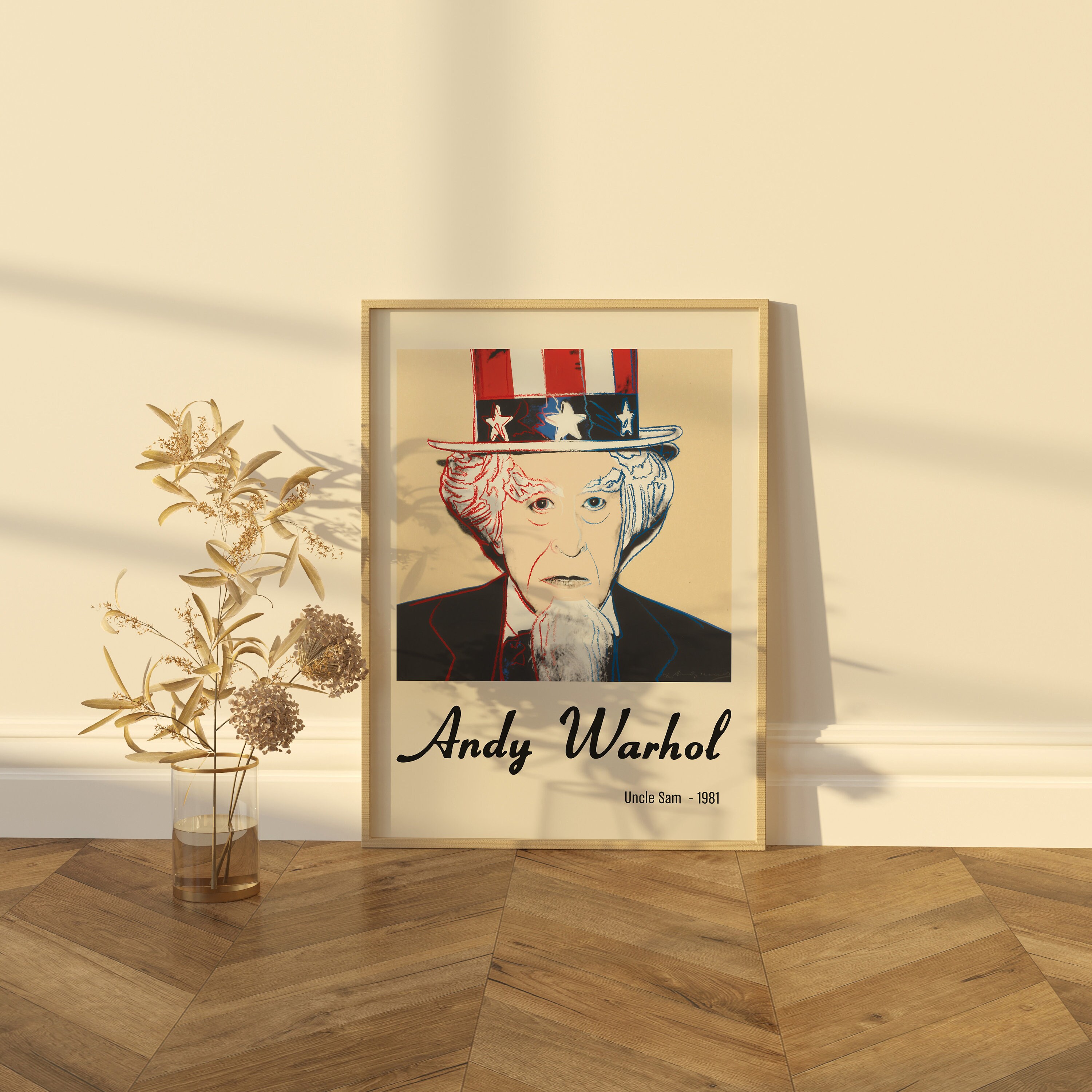 Andy Warhol Uncle Sam Print, Warhol Print, Pop Art Home Prints, Warhol ...