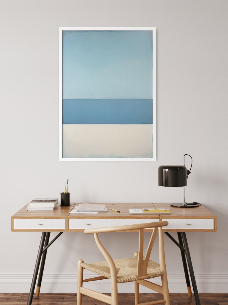 Mark Rothko Poster, Mark Rothko Sky Blue Retrospective Print ...