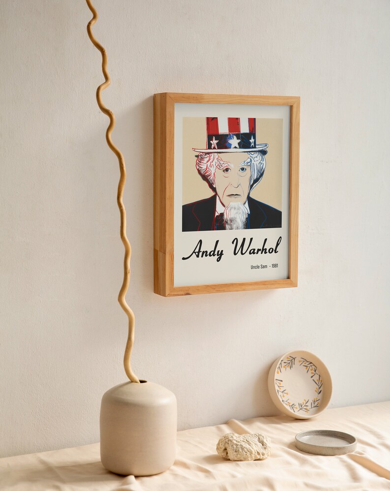 Andy Warhol Uncle Sam Print, Warhol Print, Pop Art Home Prints, Warhol ...
