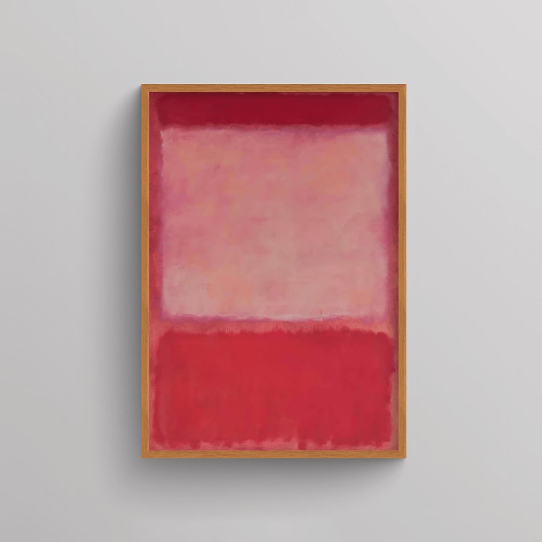 Mark Rothko Print, Pink Exhibition Rothko Reproduction Poster Art ...