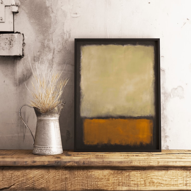 Mark Rothko Print, Brown and Beige Minimalist Print, Rothko Wall Art ...