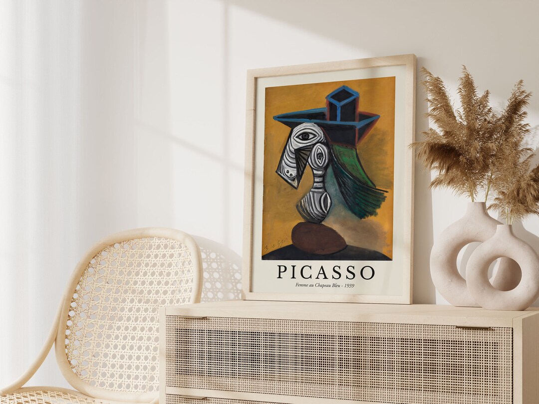 Pablo Picasso Poster, Picasso Art Print, Picasso Femme Au Chapeau ...