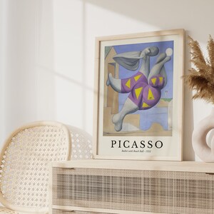 Pablo Picasso Bather With Beach Ball Print, Exhibition Poster, Living Romo Wall Art, Preppy Room ...