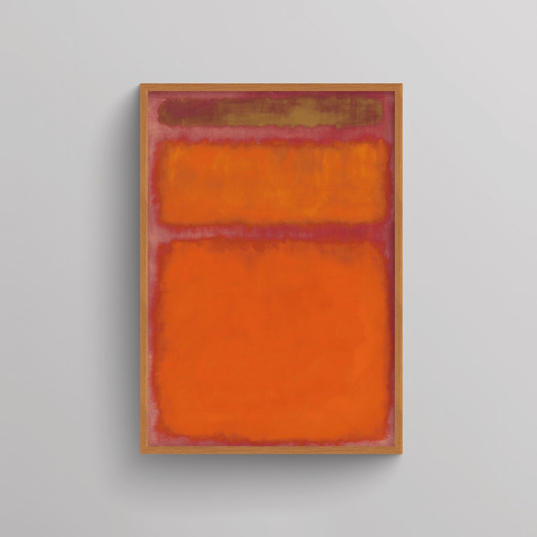 Mark Rothko Print, Orange Exhibition Rothko Reproduction Poster Art ...