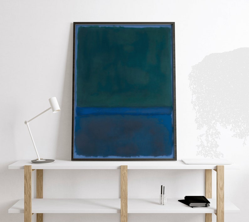 Mark Rothko Print Blue Abstract Poster Minimalist Rothko - Etsy