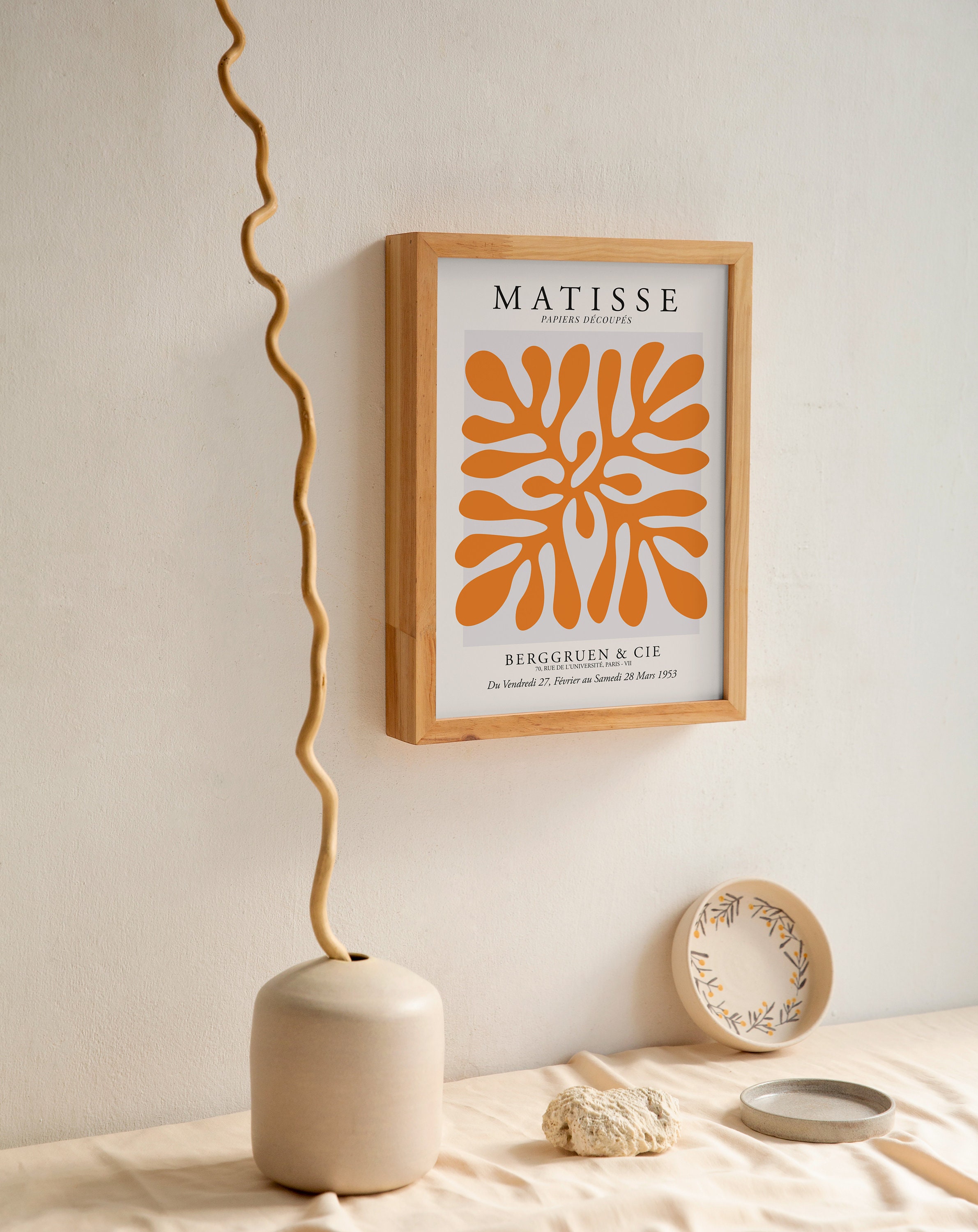 Henri Matisse Orange Wall Art, Gallery Wall Set, Orange Matisse Print ...