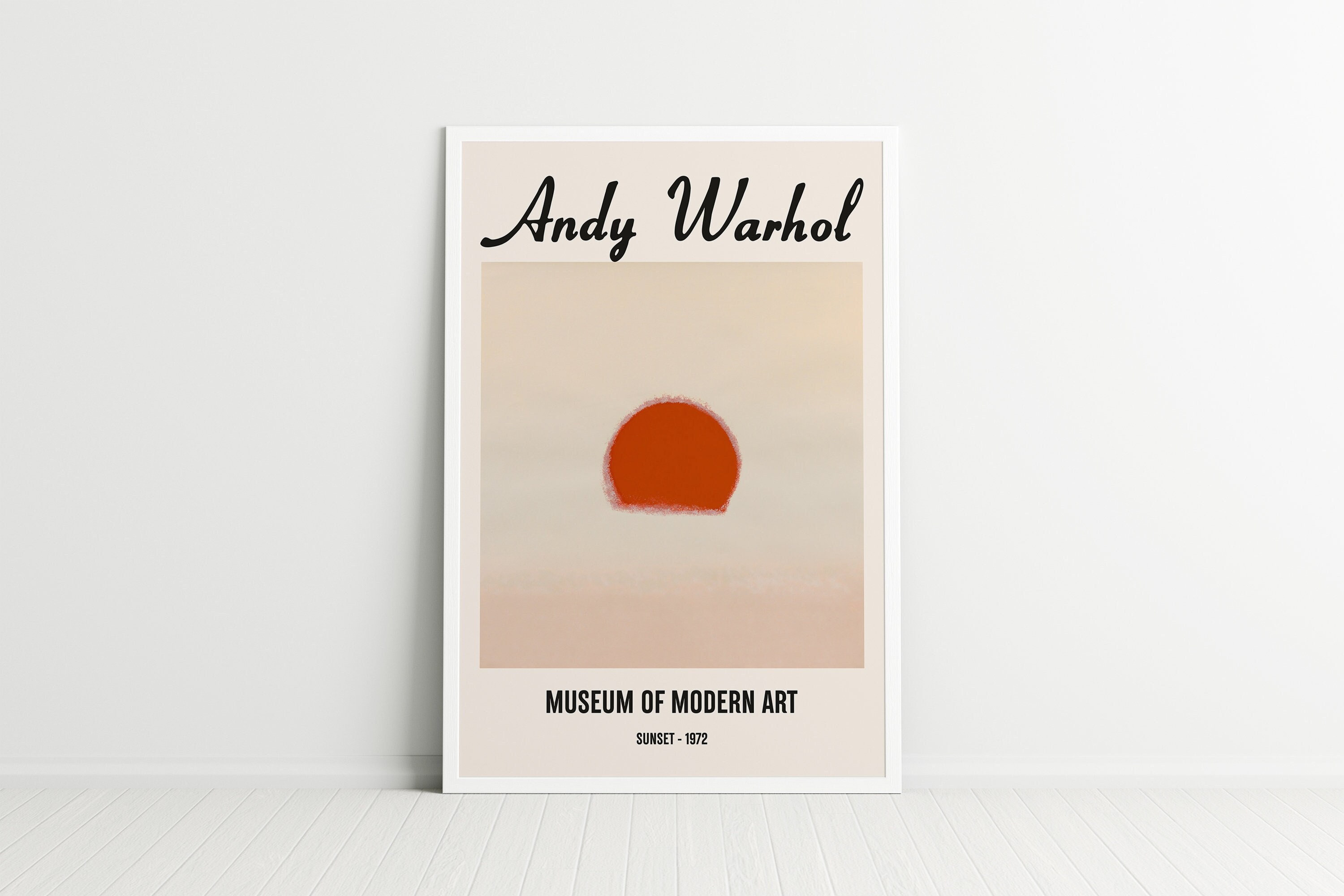 Andy Warhol Vintage Exhibition Poster, Warhol Sunset Print, Andy Warhol ...