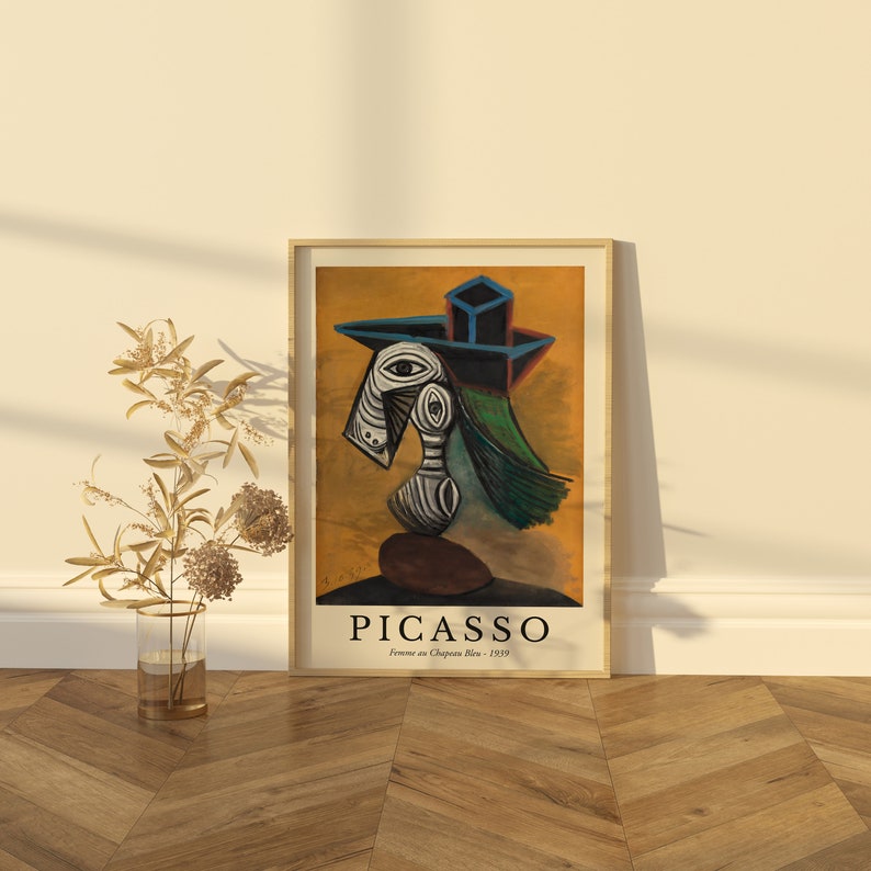 Pablo Picasso Poster, Picasso Art Print, Picasso Femme Au Chapeau ...
