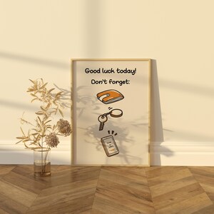 Good Luck Today Print, Hallway Decor, Preppy Wall Decor, Y2k Poster ...