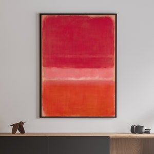 Mark Rothko Poster, Red and Pink Mark Rothko Reproduction Poster ...