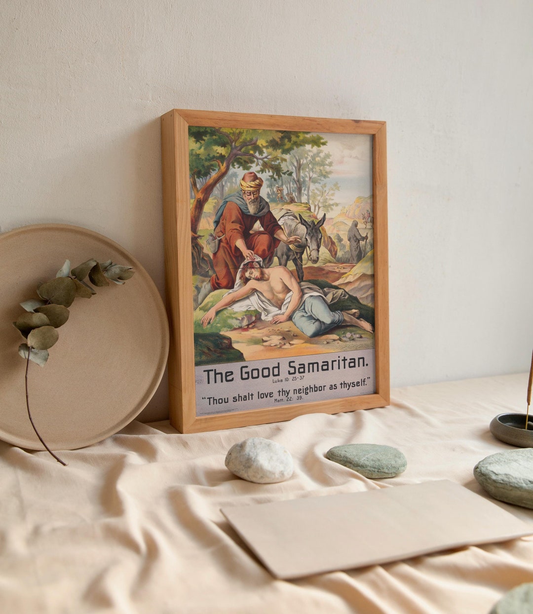 The Good Samaritan, Christian Wall Art, Bible Verse Print, Luke 10 ...