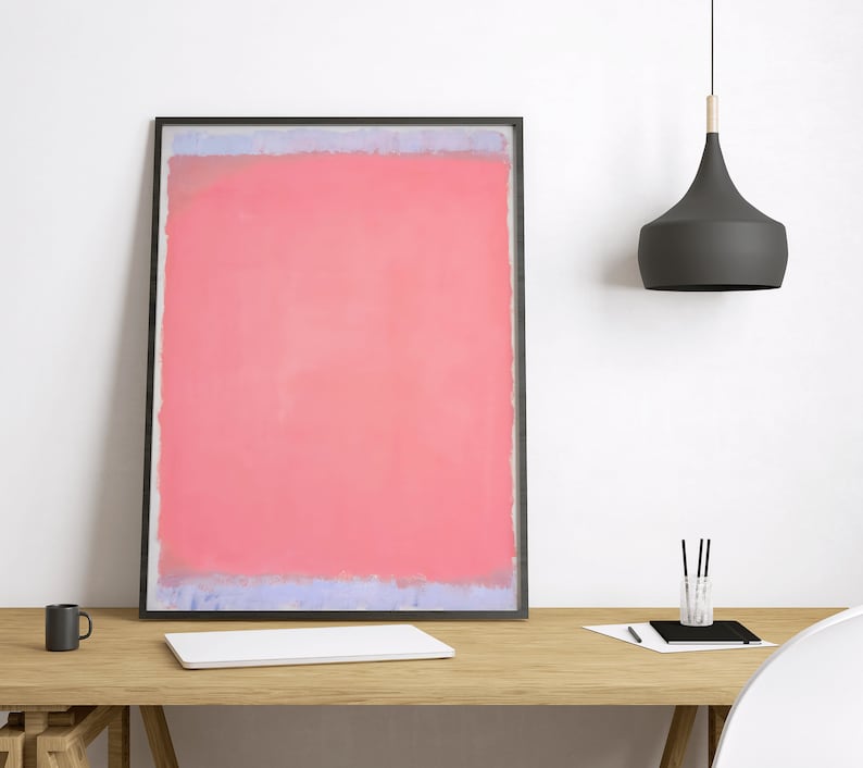 Mark Rothko Druck, Coral Pink Rothko Malerei, Minimalistischer Druck ...