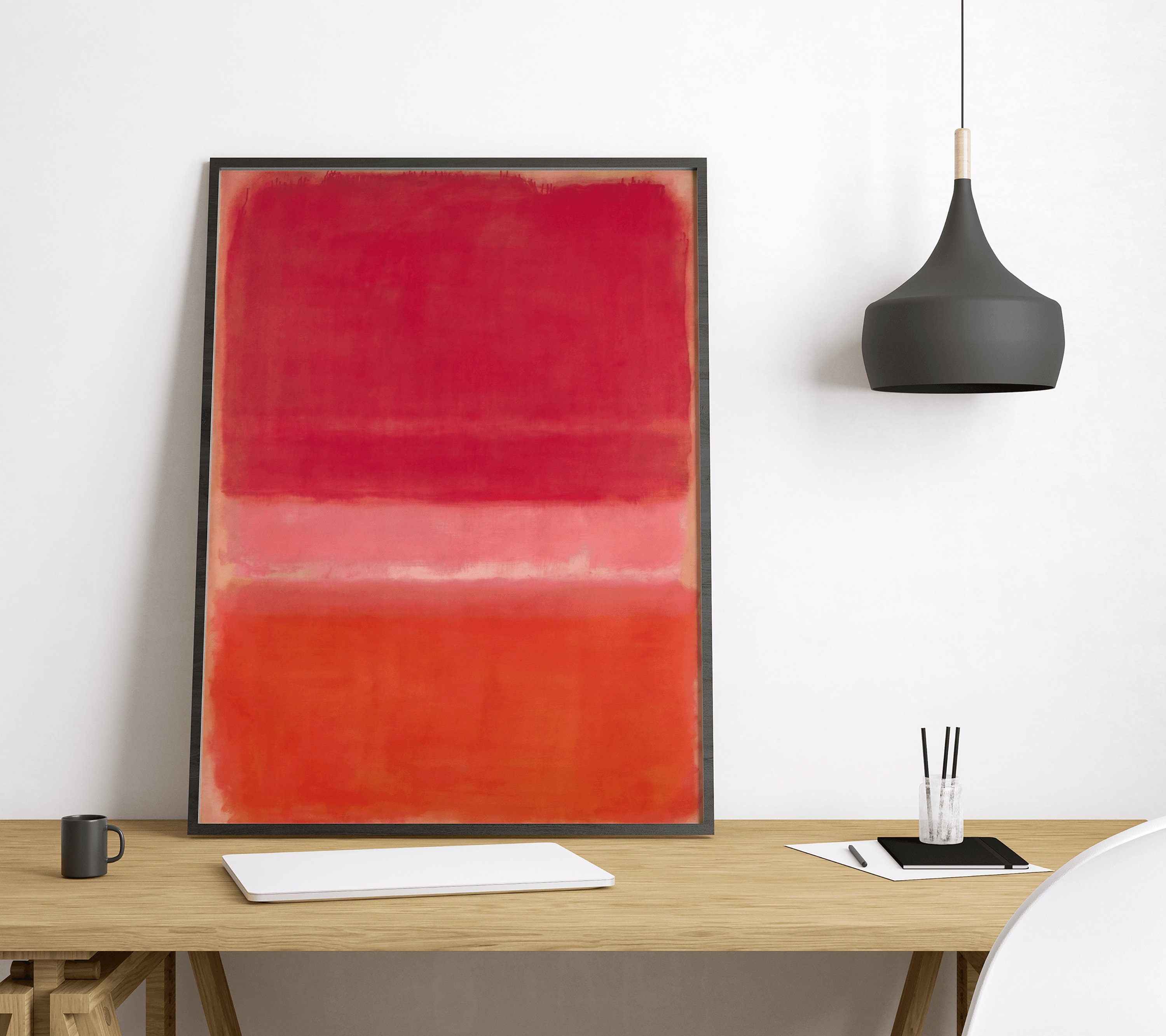 Mark Rothko Poster, Red and Pink Mark Rothko Reproduction Poster ...