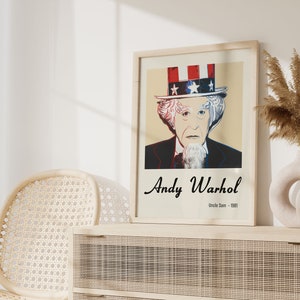 Andy Warhol Uncle Sam Print, Warhol Print, Pop Art Home Prints, Warhol ...