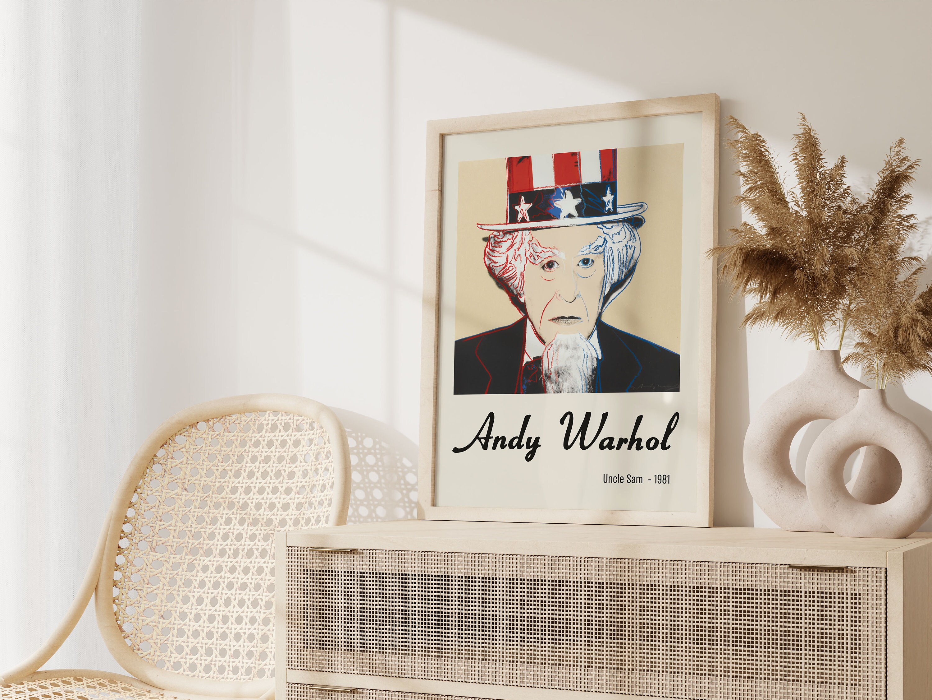 Andy Warhol Uncle Sam Print, Warhol Print, Pop Art Home Prints, Warhol ...