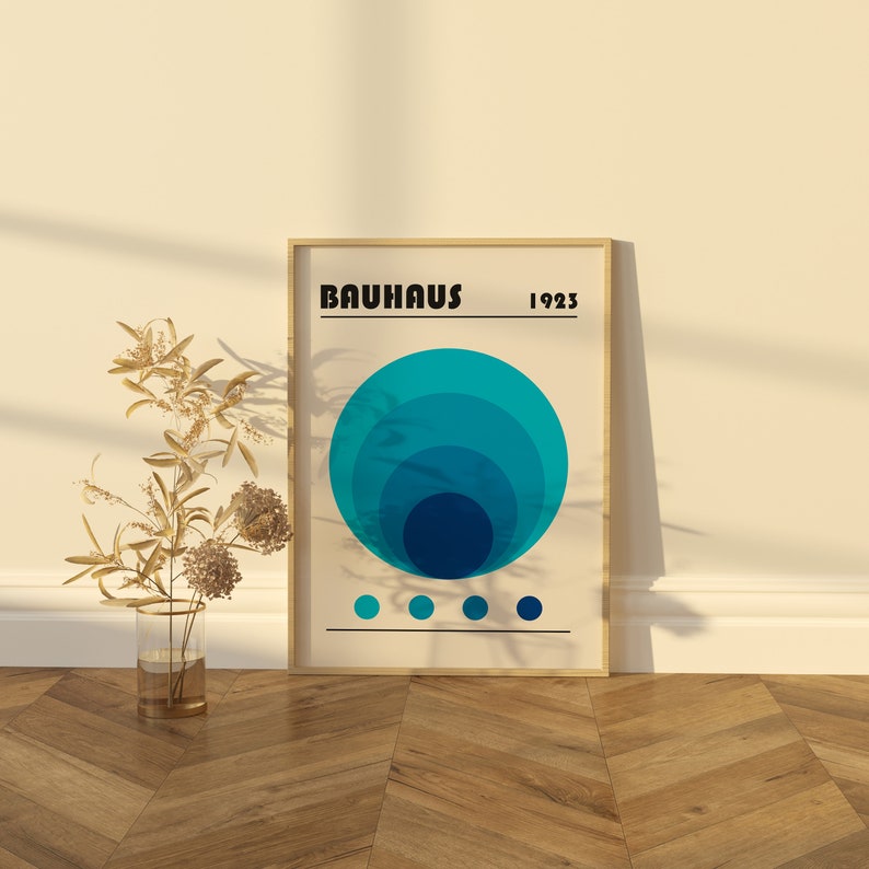 Bauhaus Ausstellung Poster, Petrol Wand Kunst, Bauhaus Print ...