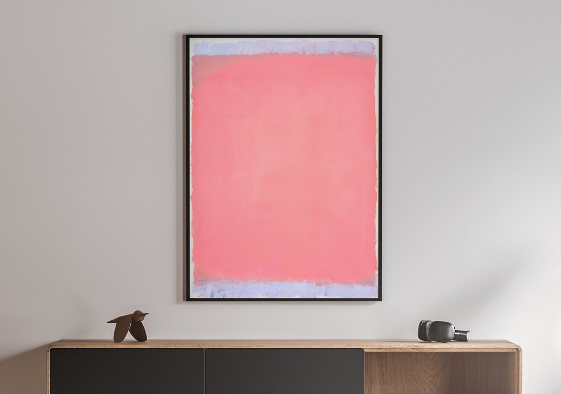 Mark Rothko Print, Coral Pink Rothko Painting, Minimalist Print, Rothko ...