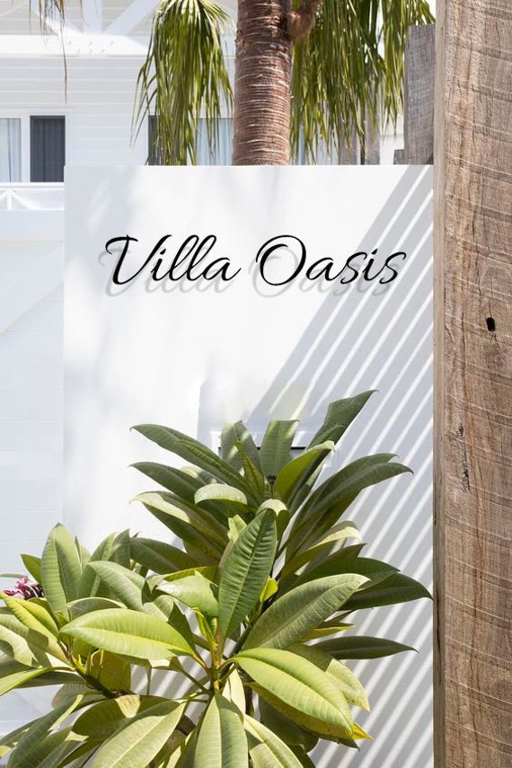 Contemporary Villa Name Signs Medium Rectangle Modern House Sign