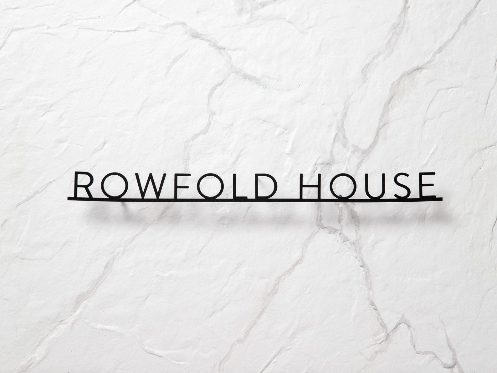 Metal Horizontal Address Sign, House Number Sign, Street Name, Custom ...