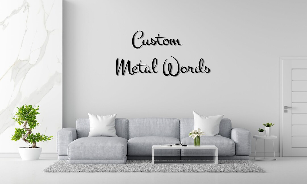 Custom Metal Words in Various Fonts Personalized Custom Sign Any Word ...