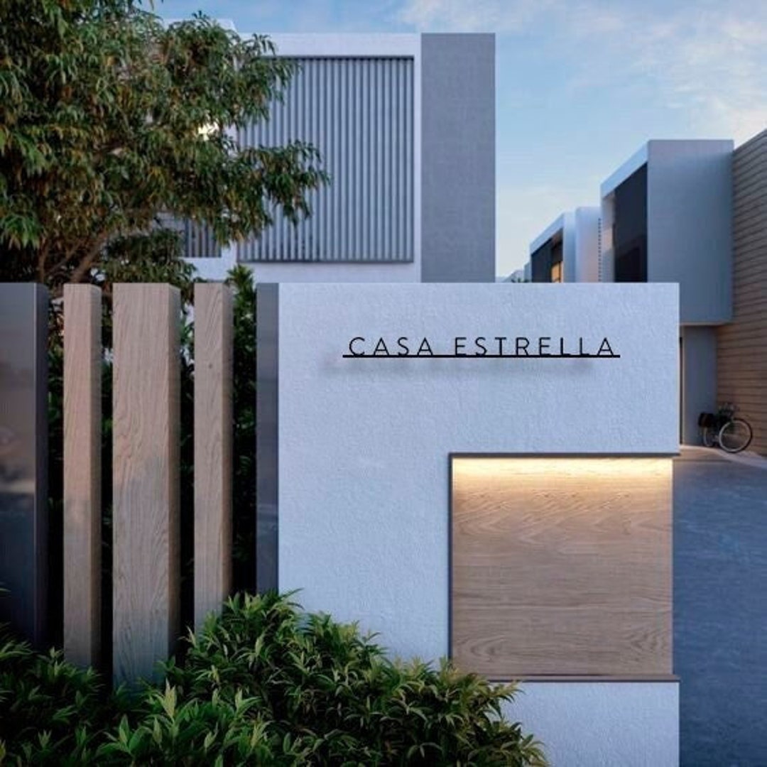 Metal Horizontal Address Sign, House Number Sign, Street Name, Custom ...