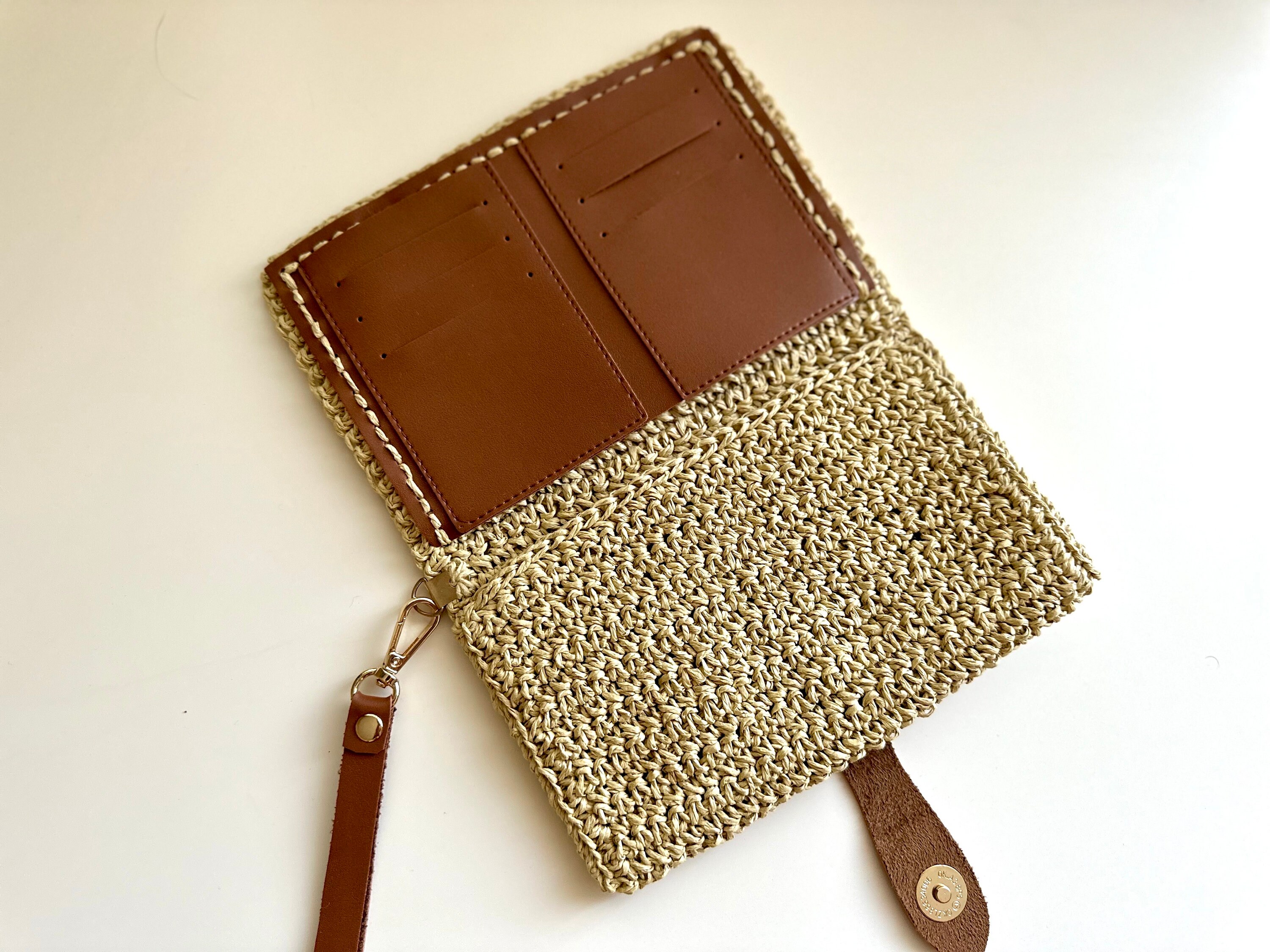 Black Raffia Wallet Bag, Straw Wallet Clutch Bag, Crochet Wallet Bag ...